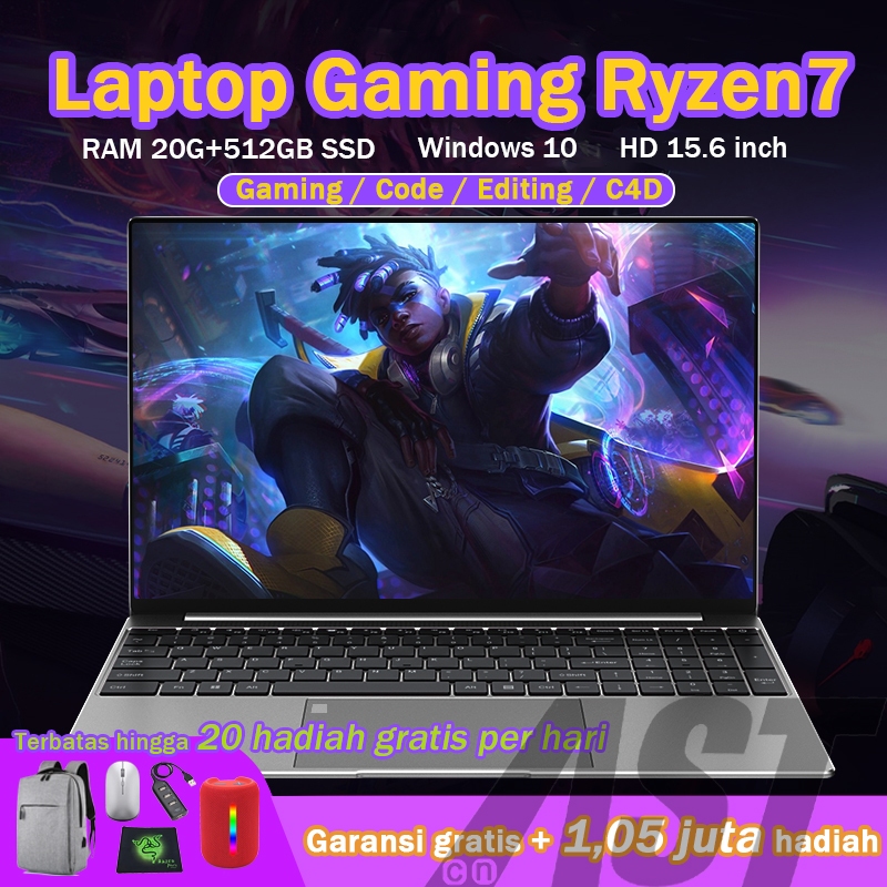 Jual [Garansi resmi]AST Laptop 15,6‘’ Baru ORI AMD Ryzen 7 3700U RAM20 ...