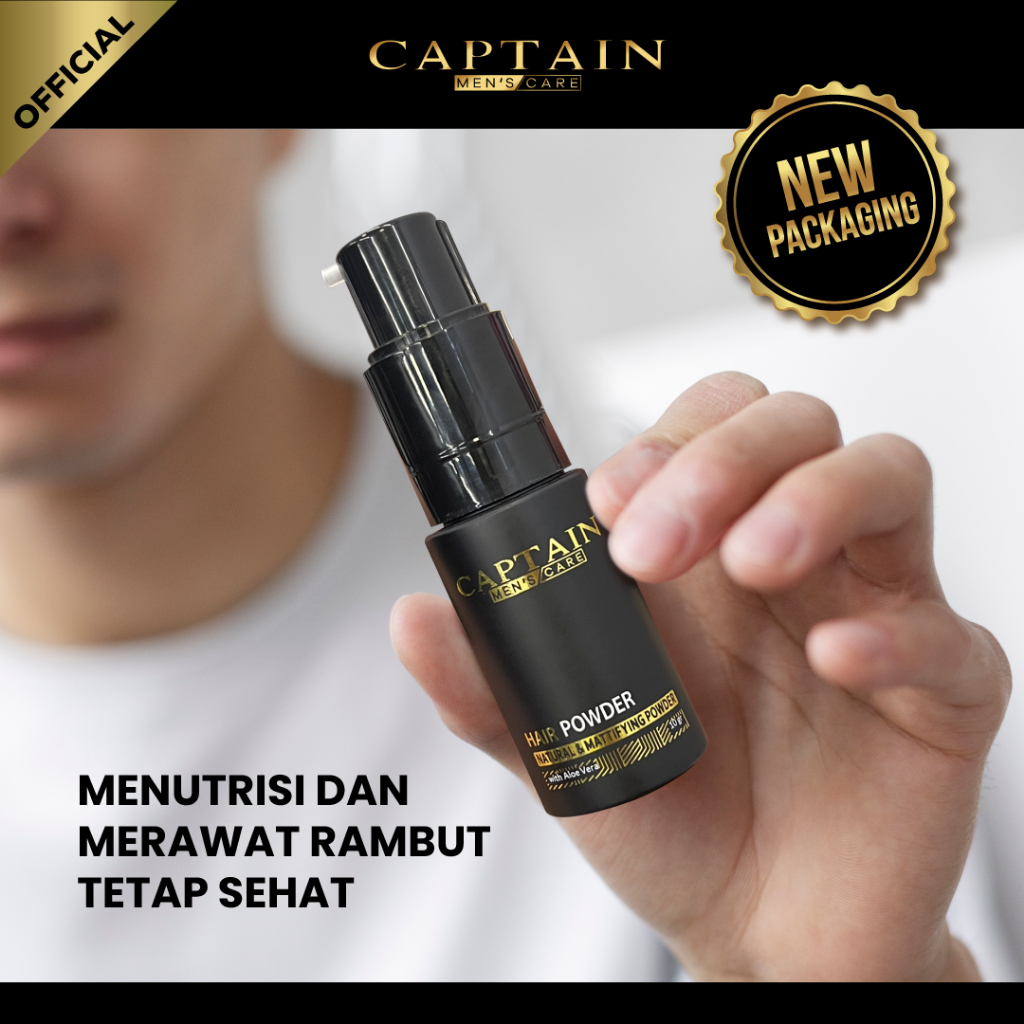 Jual CAPTAIN HAIR STYLING POWDER WITH ALOE VERA FREE SISIR SAKU 10GR ...