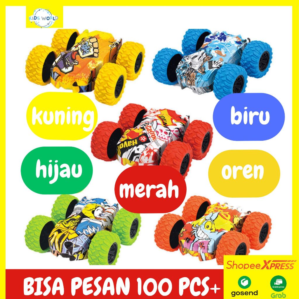 Jual [KIDSWORLD] RAPID MONSTER ZIP PULL BACK Mobil Inersia Mungil dua ...