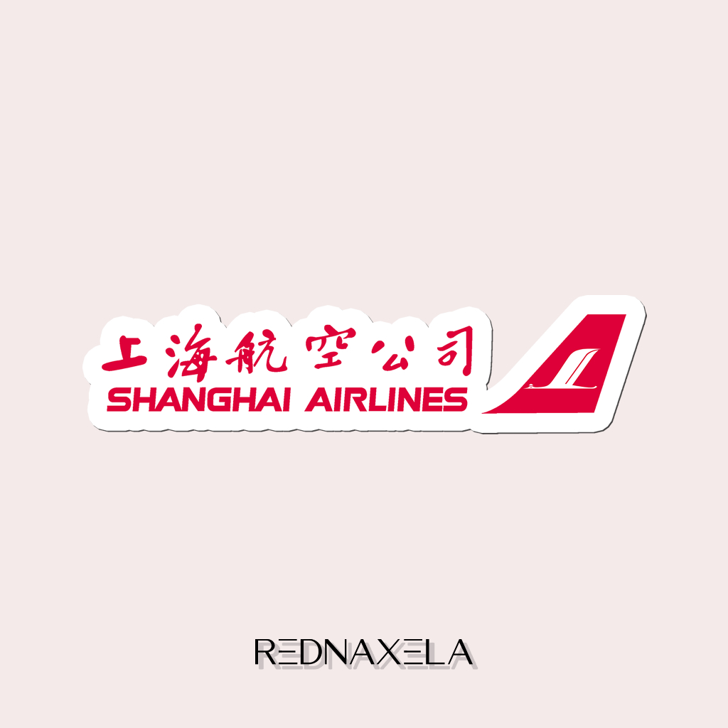 Jual Stiker Vinyl Shanghai Airlines Stiker Koper Outdoor Waterproof ...