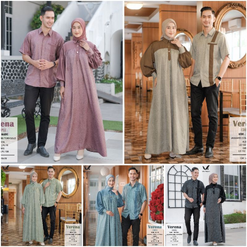 Jual Couple Series Original Vente Daily Gamis +Kemeja Sarimbit Dress ...