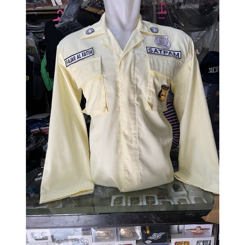 Jual [KODE U62G] Seragam PDL Satpam Cream | Seragam PDL Satpam Terbaru ...