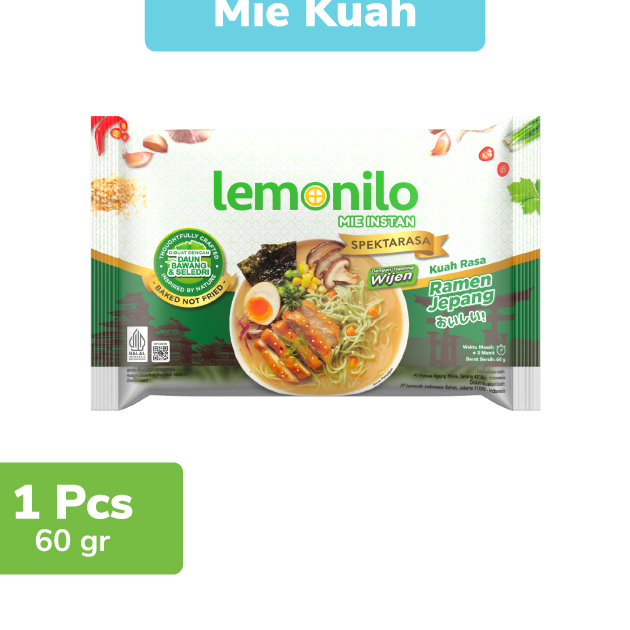Jual Terupdate Lemonilo Mie Instan Kuah Ramen Jepang 60g | Shopee Indonesia