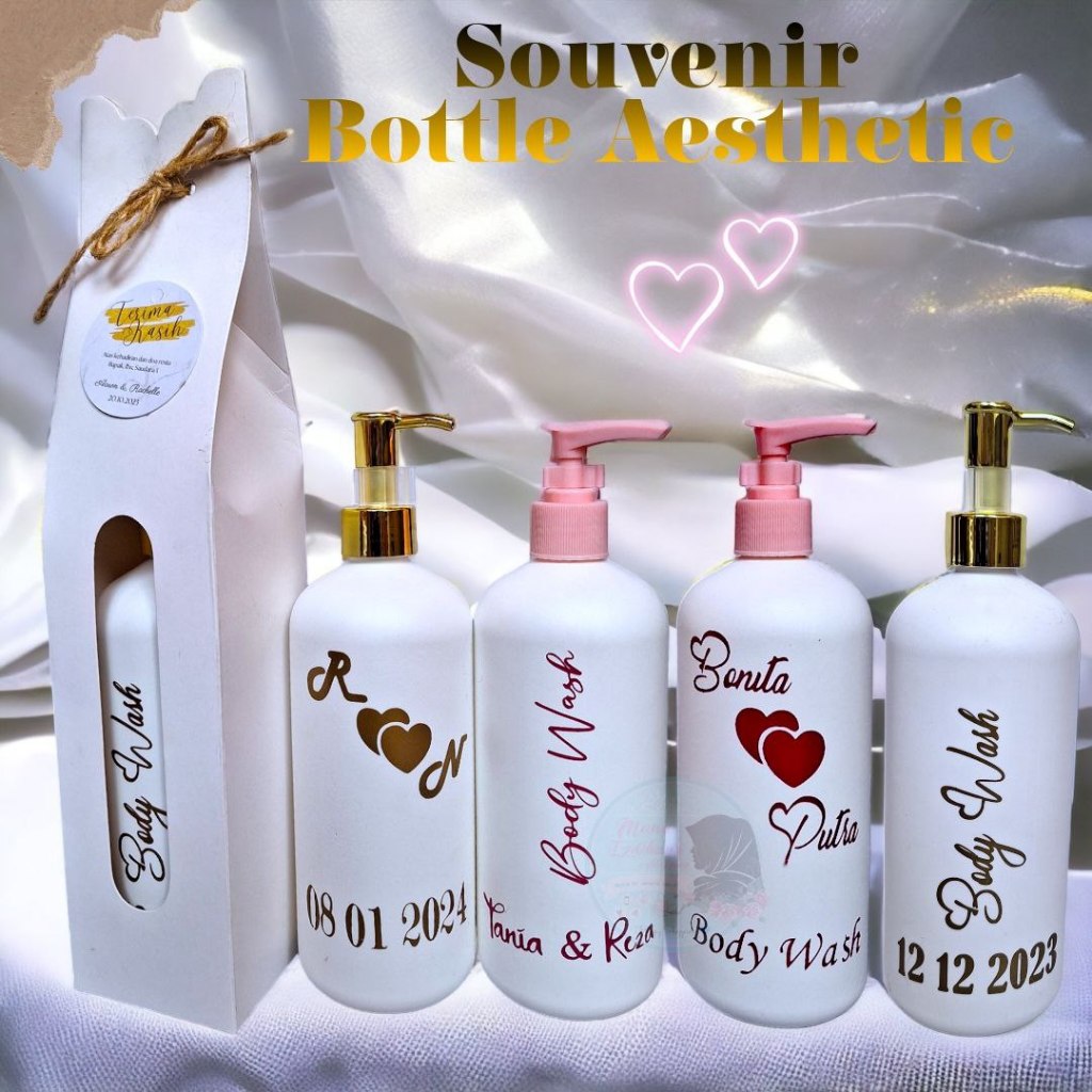 Jual Souvenir Pernikahan Hampers Botol Sabun Cair 500ml Aesthetic DUS ...