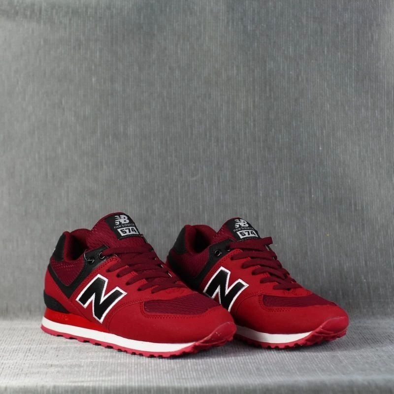 Jual Sepatu Running New Balance Maroon Black Encap 574 Premium Grade ...