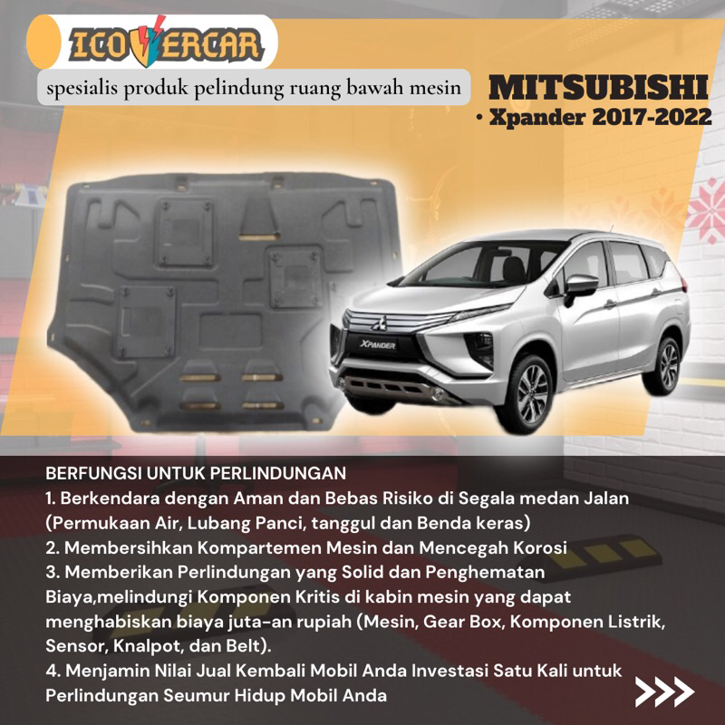 Jual Cover Engine pelindung ruang bawah mesin mobil Mitsubishi xpander ...