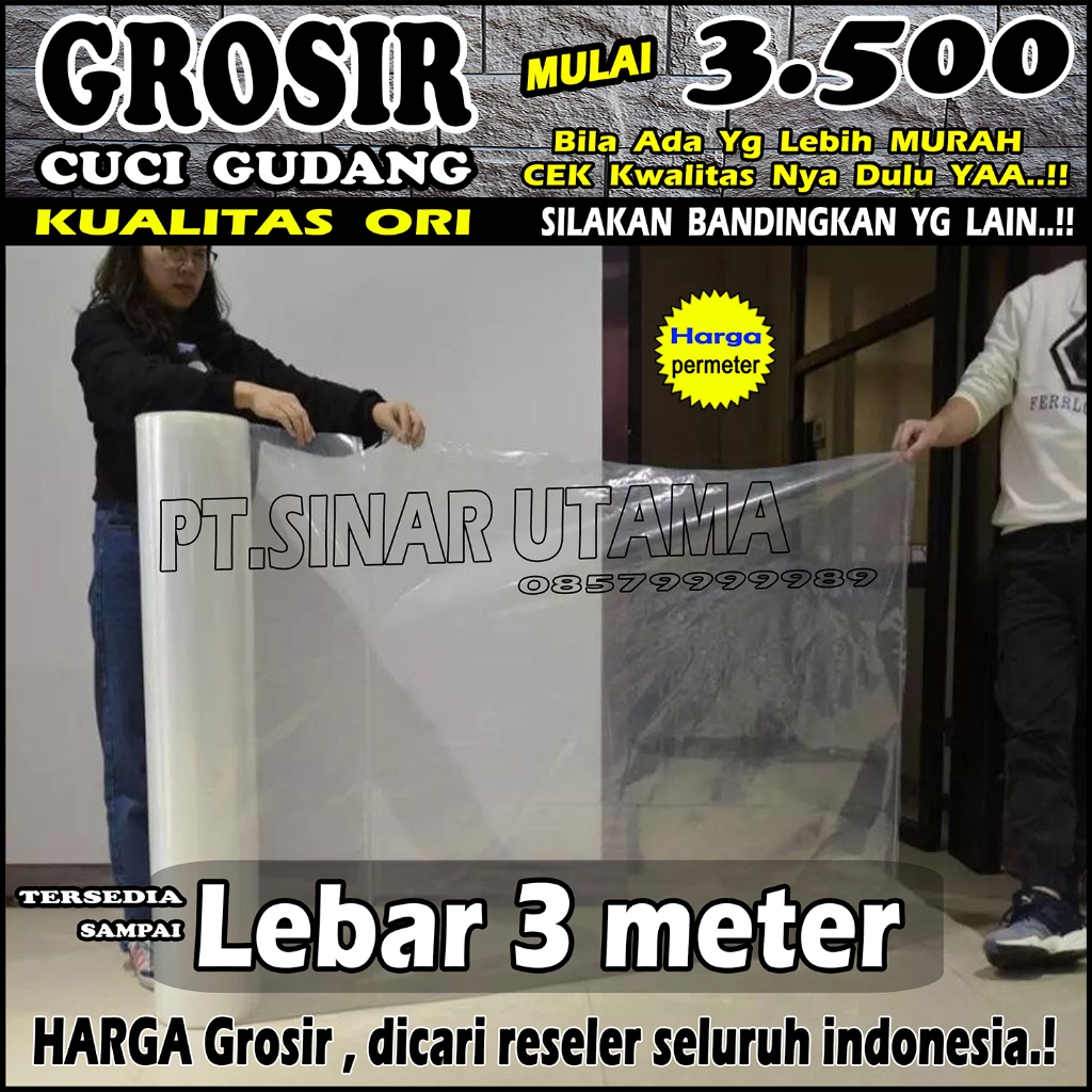 Jual Plastik Bening Cor Besar Lebar 3m Meteran uv Roll K | Shopee Indonesia