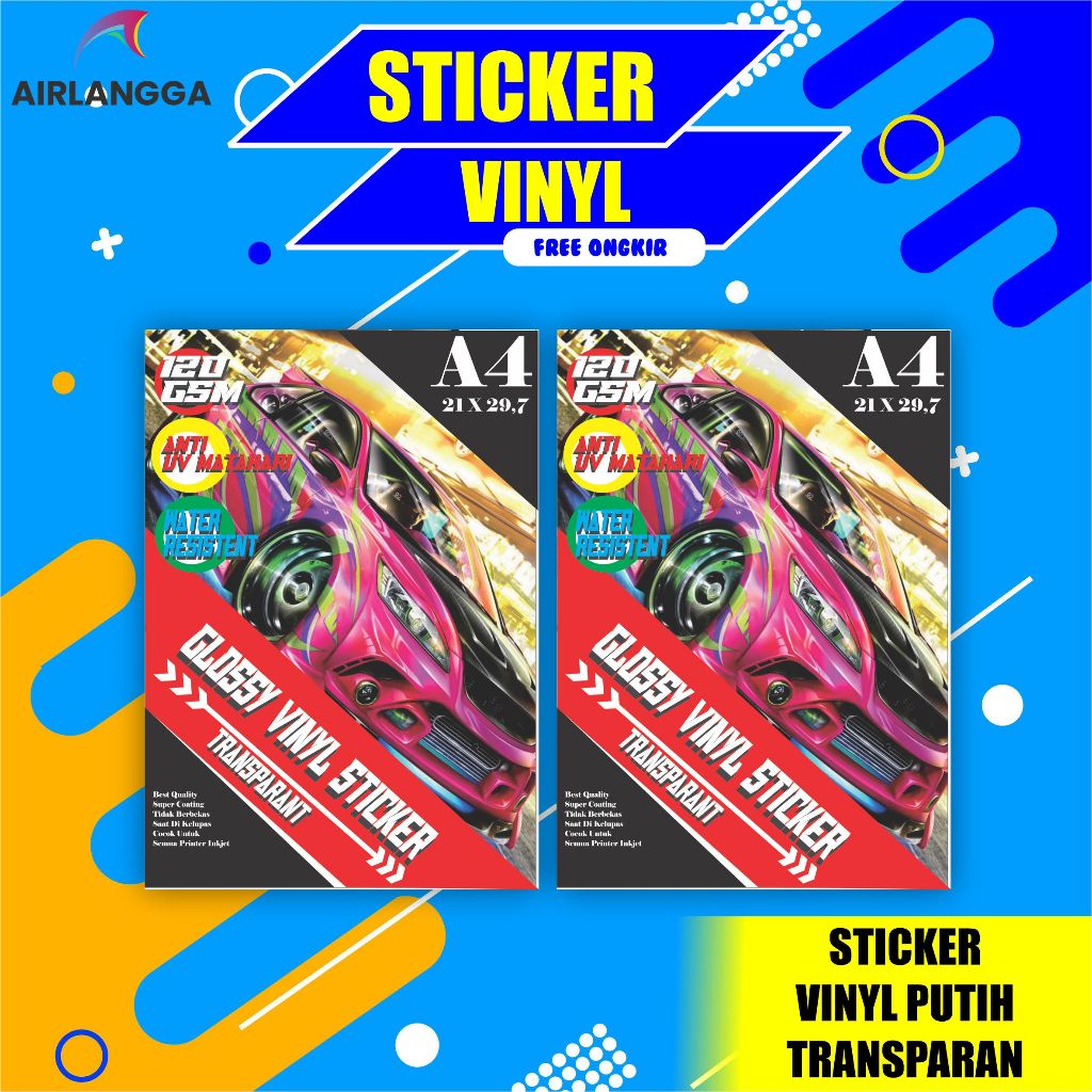Jual Kertas Sticker Vinyl Transparan High Quality A4 Inkjet / Stiker ...