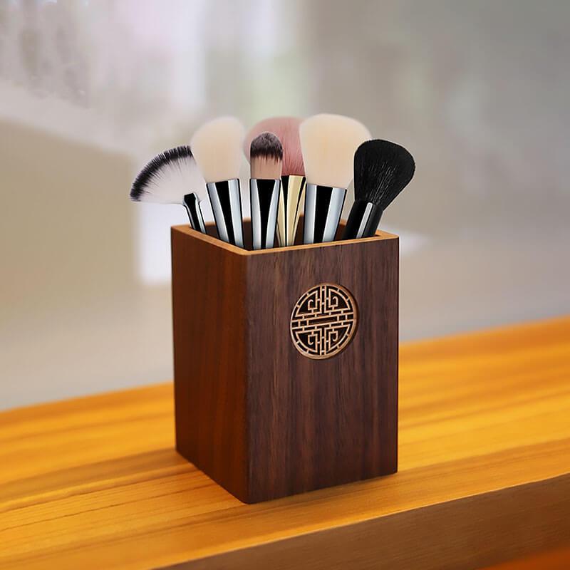 Jual Pemegang Pen Kayu Hitam Kenari untuk Meja Pemegang Pensil Premium ...