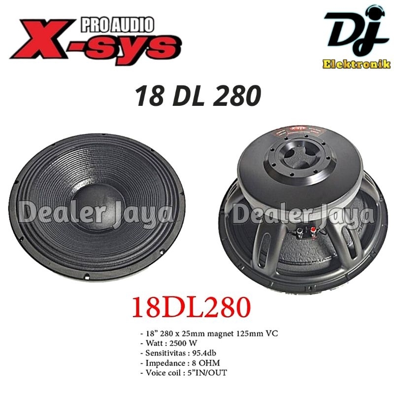 Jual Speaker Komponen Xsys / X-sys 18 DL 280 / 18DL280 - 18 inch ...