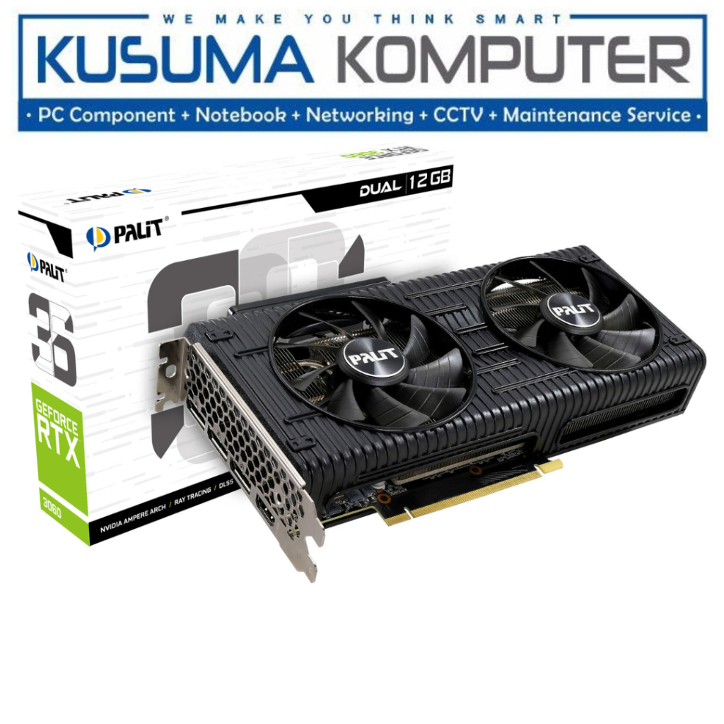 Jual VGA Palit GeForce RTX 3060 Dual 12GB GDDR6 | Shopee Indonesia