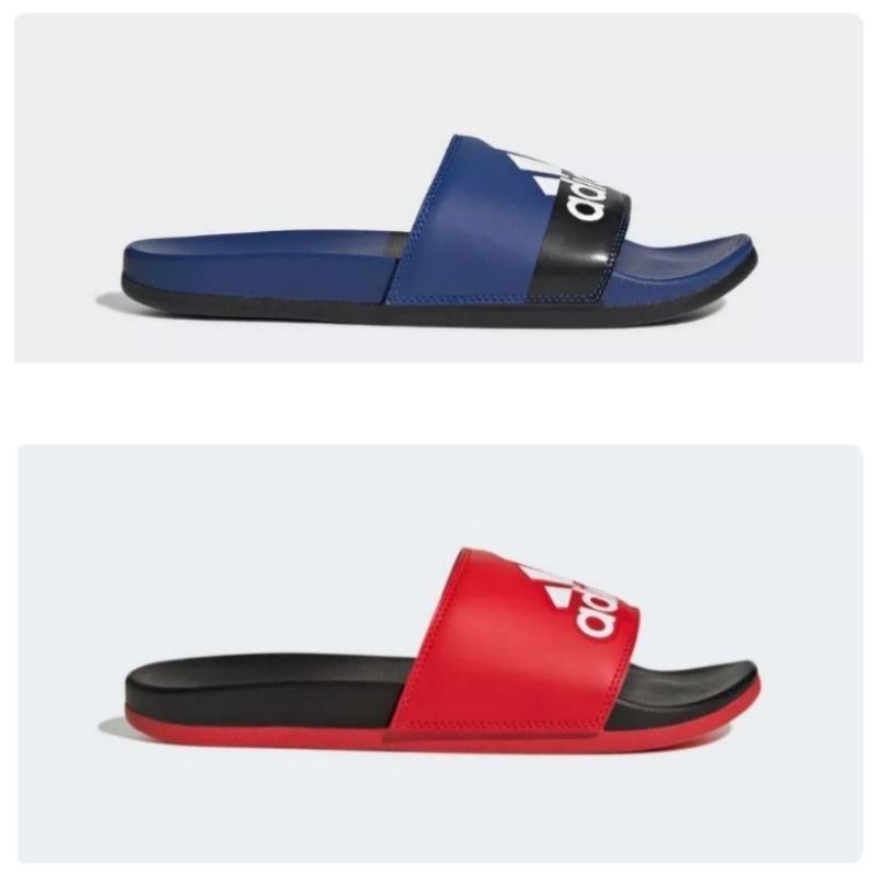 Jual Adidas Swim Sandal Adilette Comfort Unisex Biru GV9713 Original ...