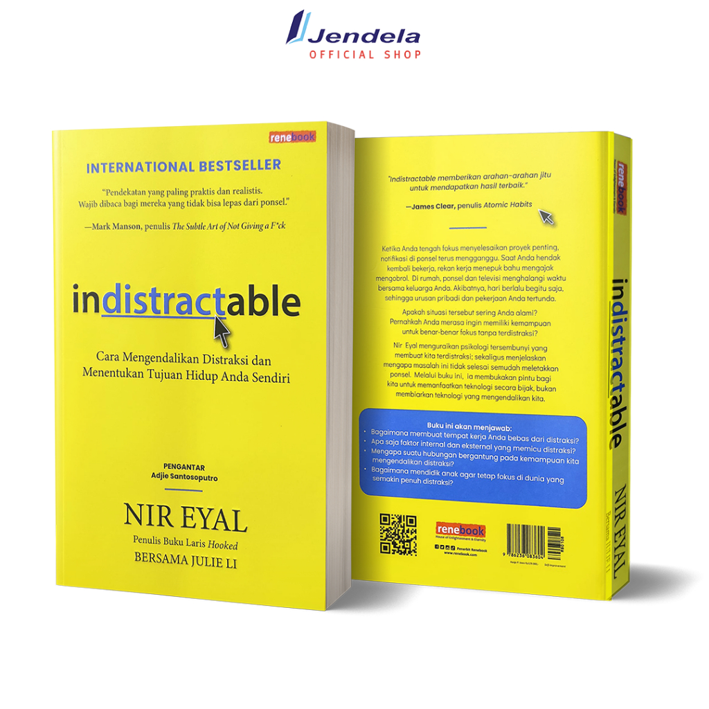 Jual Buku Indistractable Cara Mengendalikan Distraksi Dan Menentukan ...