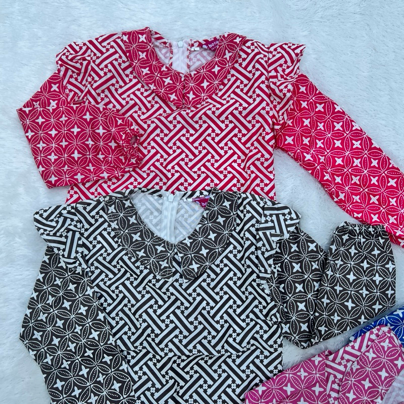 Jual BATIK KIDS ATASAN BATIK ANAK PAGARAN CANTIK LRNGAN PANJANG BLUS ...