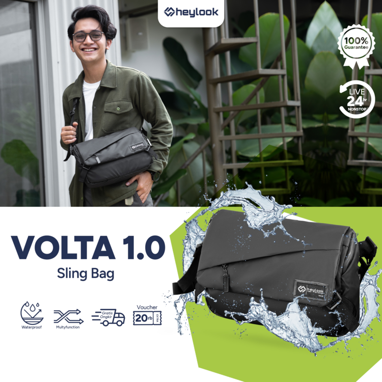 Jual HEYLOOK Official - Sling Bag Pria VOLTA Waterproof Tas Selempang ...