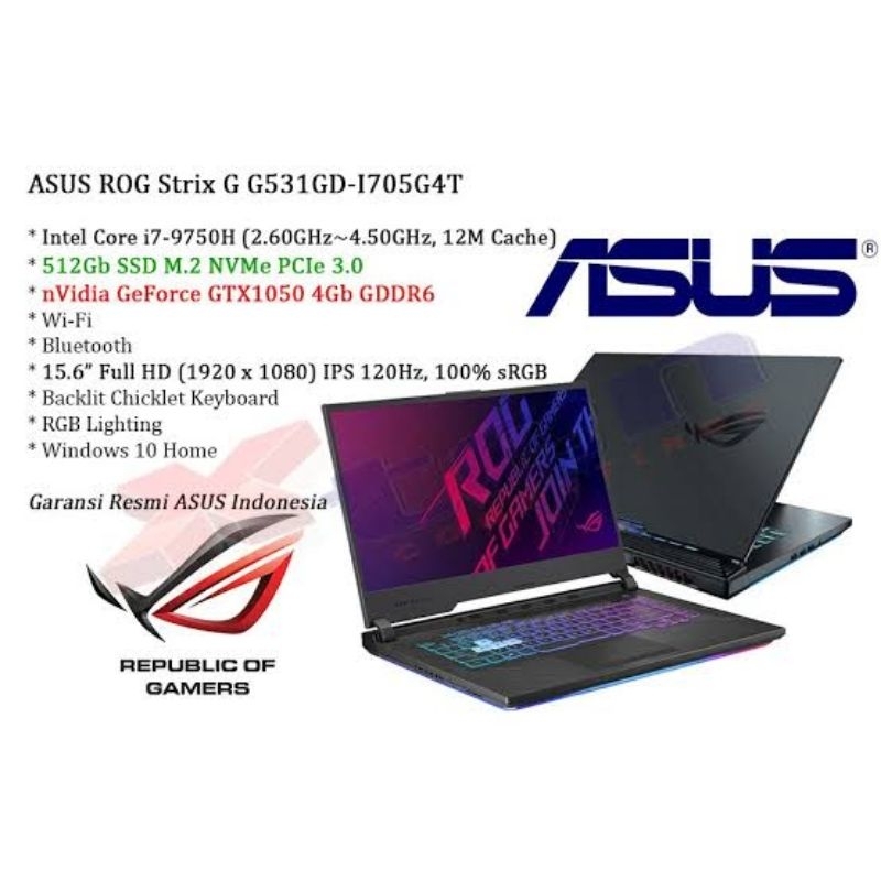 Jual ASUS ROG STRIX G531GD I705G4T | Shopee Indonesia