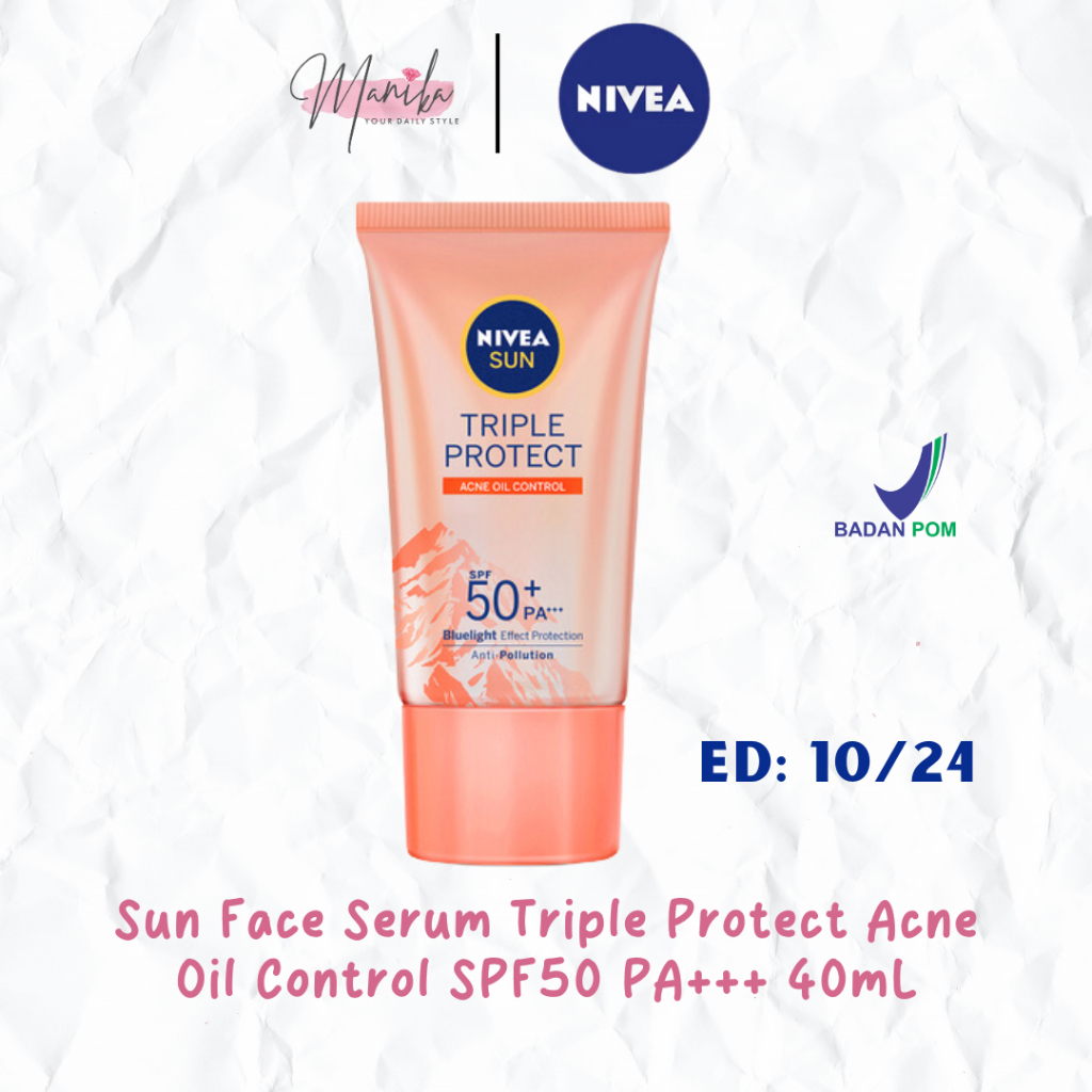 Jual Nivea Sun Face Serum Triple Protect Acne Oil Control SPF50 PA ...