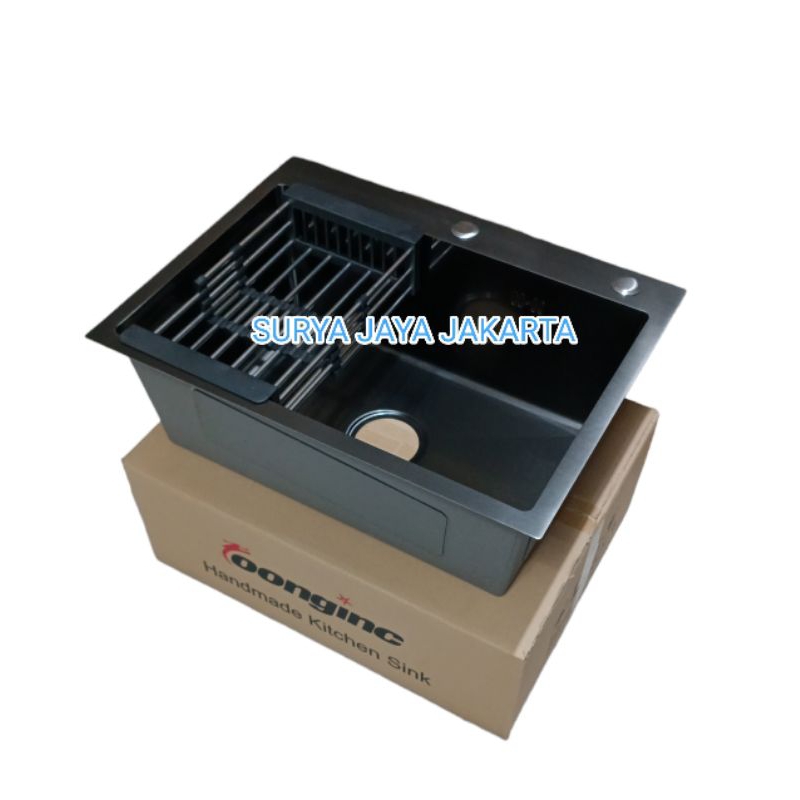 Jual PROMO Kitchen sink stainless hitam 5243 / Kitchen sink hitam 5243 ...