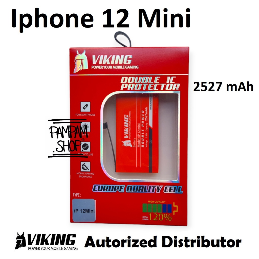 Jual Baterai VIKING Double Power Iphone 12 MINI Batre Batrai Battery ...