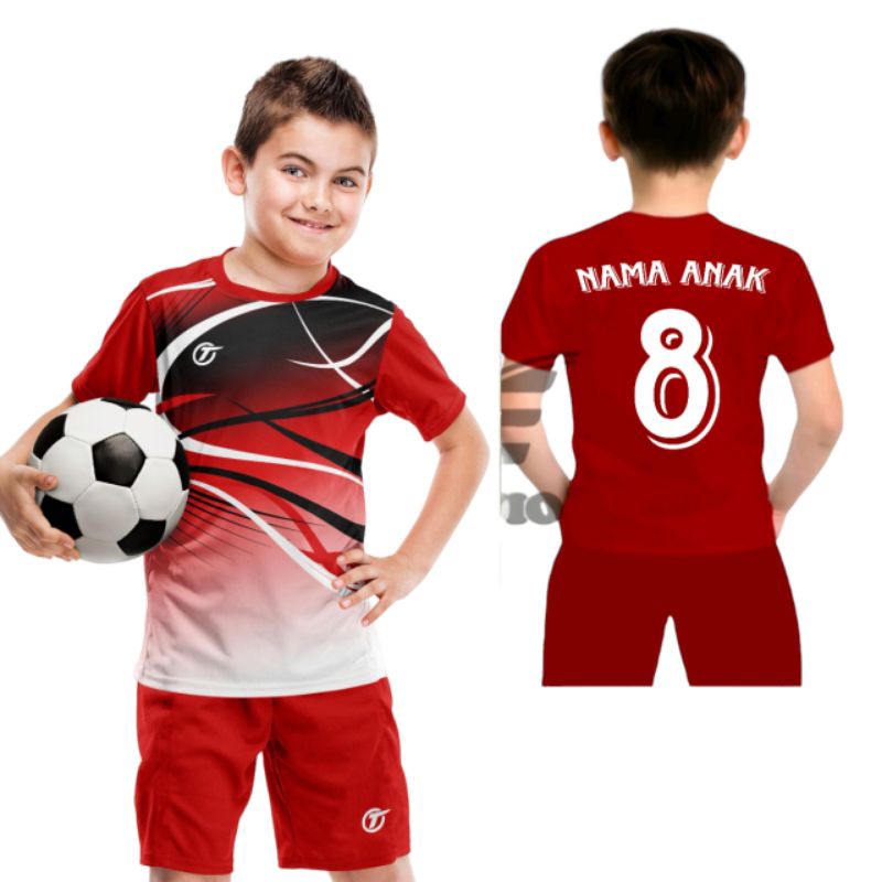 Jual JERSEY BOLA ANAK CUSTOM NAMA DAN NOMOR/KAOS BOLA ANAK PRINTING ...