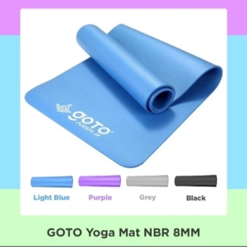 Jual Goto NBR Yoga Mat 8mm Matras Olahraga Alas Senam Gym Tebal Anti ...