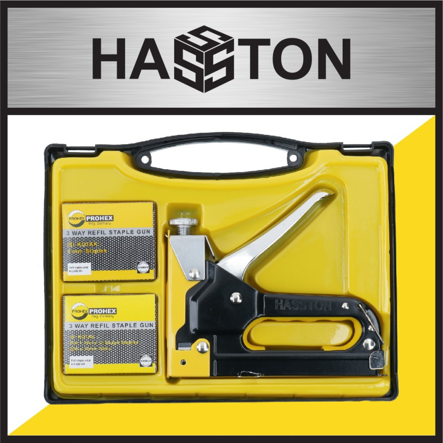 Jual Hasston Staple Gun 3 Way + Isi / Staples Tembak Set (4090-004) | Shopee Indonesia