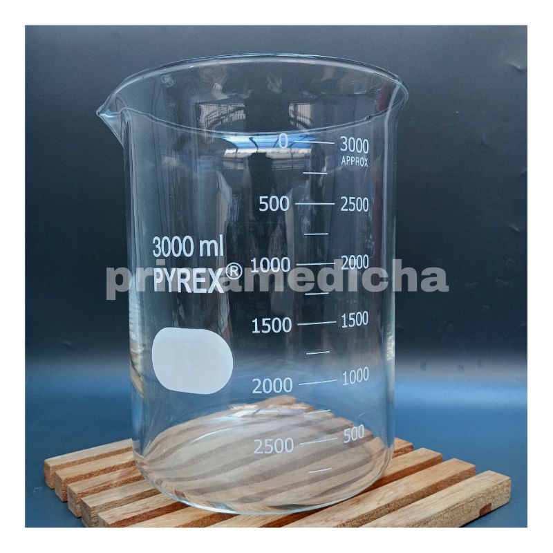 Jual Gelas Kimia 3000 ML PYREX / Beaker Glass 3 L | Shopee Indonesia