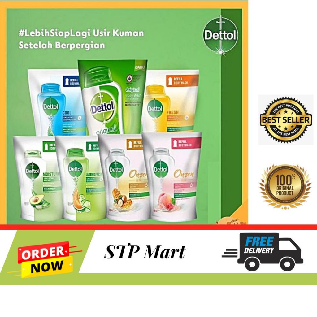 Jual DETTOL REFILL BODY WASH ALL VARIAN 410/370 gr / SABUN MANDI CAIR DETTOL | Shopee Indonesia
