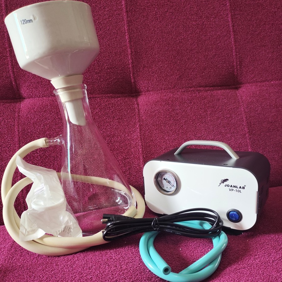 Jual Buchner Funnel 120mm Fitration Set 1L 100 mm With Vacuum Pump VP ...