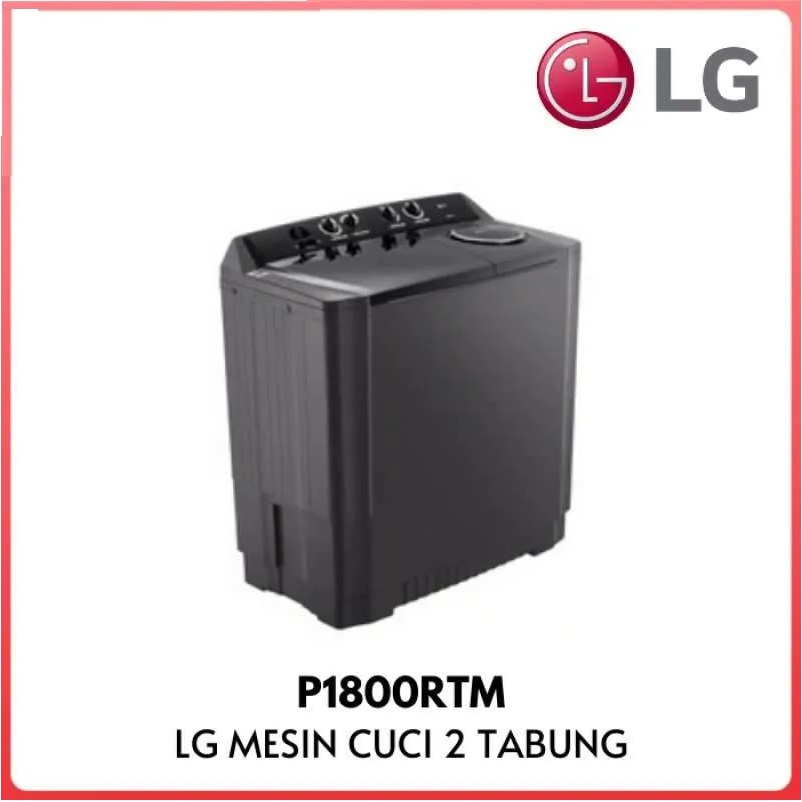 Jual LG P1800RTM MESIN CUCI 2 TABUNG 18 KG P1800 HITAM NEW | Shopee ...