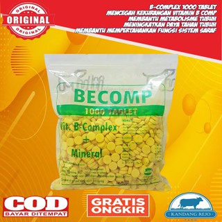 Jual Bcomplex Bkomplek 1000 Tablet BECOMP Raid All Vitamin B Complex B ...