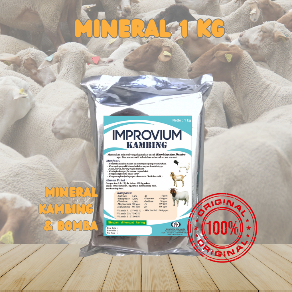 Jual Improvium (IU) Kambing 1 Kg Mineral Vitamin Kambing Domba 1 Kg ...