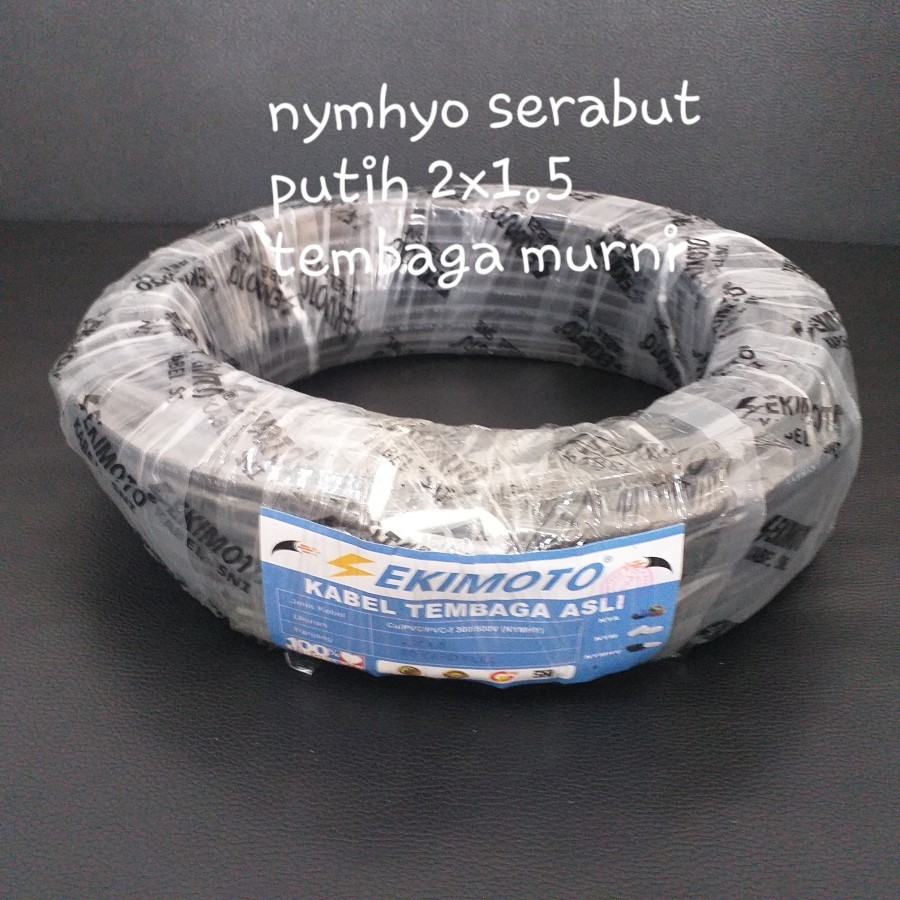 Jual Kabel SEKIMOTO Serabut NYYHYO 2x1.5 2x1,5 mm2 Tembaga Murni - per meter | Shopee Indonesia