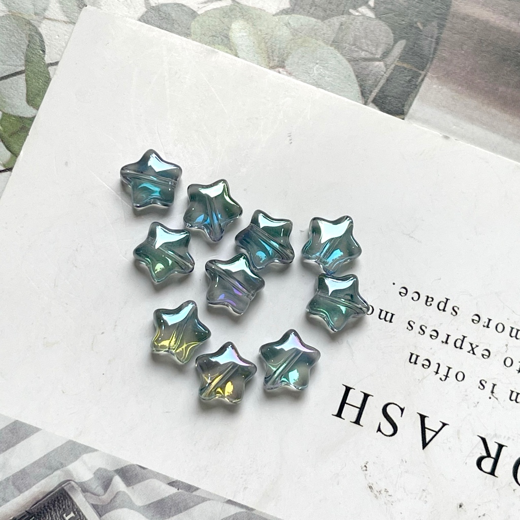 Jual 10 PCS Manik-manik Kaca Genuine Glass Beads - BINTANG MINI ...