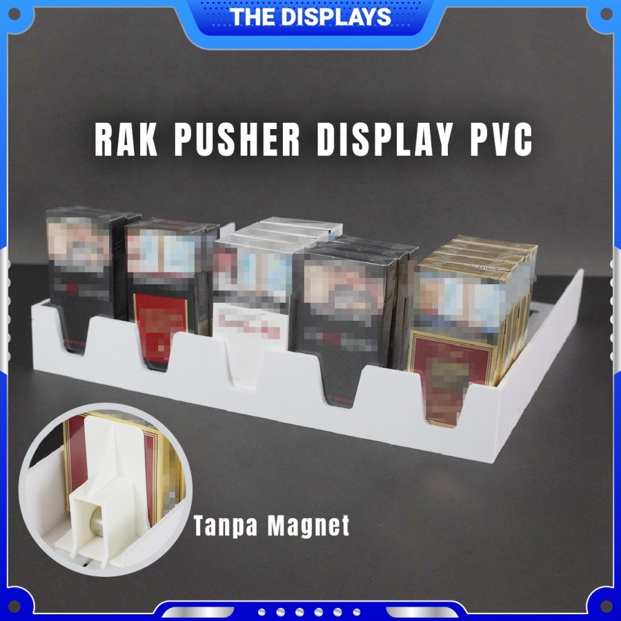 Jual Pusher Rak Display PVC Board Otomatis Model Grup 5 Baris | Shopee ...
