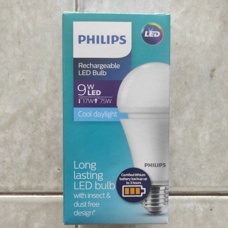 Jual Balon Lampu LED Darurat Philips 9 Watt Emergency LED Bulb tahan 3 ...