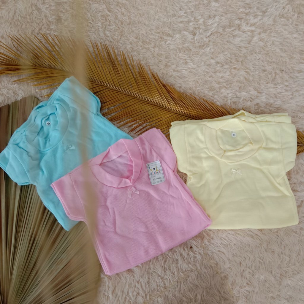 Jual 3pcs Atasan Kaos Oblong Bayi CONOCO_PITA | Baju Atasan Polos Salur ...