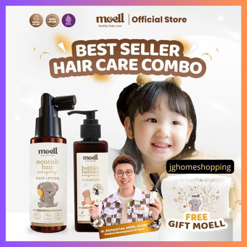 Jual moel hair lotion penumbuh rambut bayi dan shampoo khusus baby ...