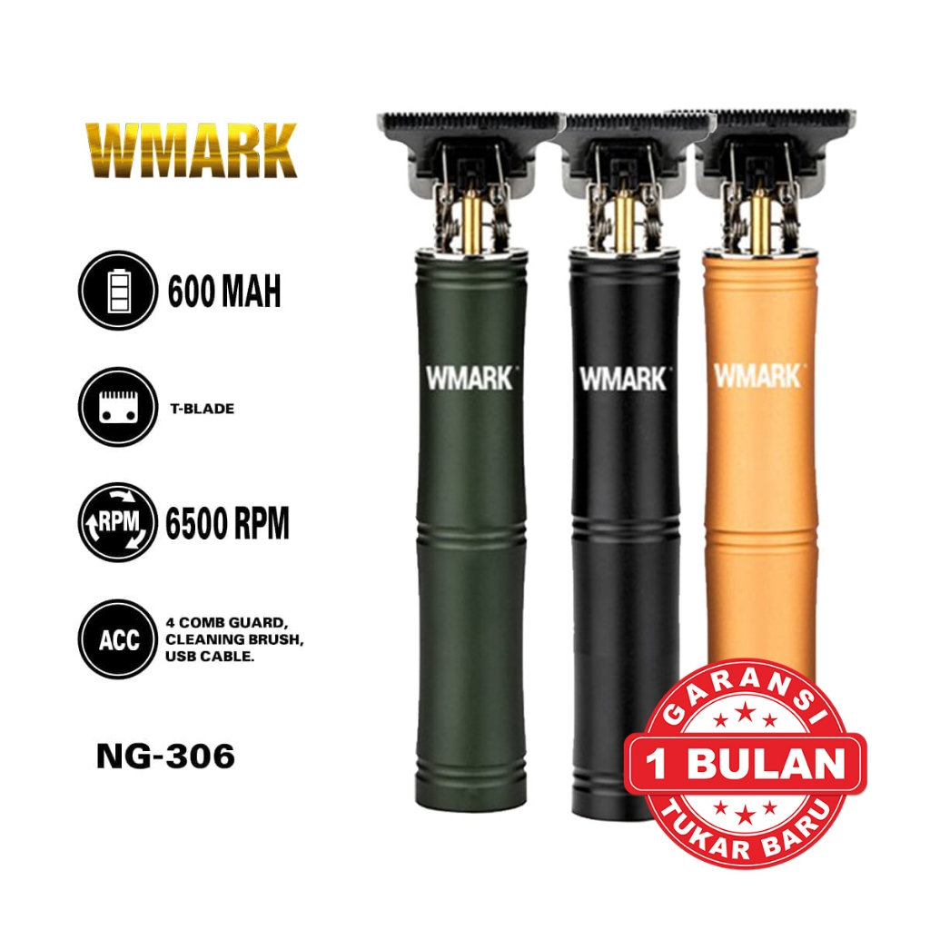 Jual WMARK NG-306 Cordless Trimmer 6500 Rpm Alat Cukur Rambut Barbershop | Shopee Indonesia