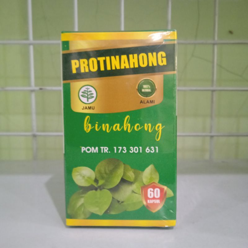 Jual Protinahong Ekstrak Daun Binahong 60 Kapsul Hebal Asam Urat Nyeri