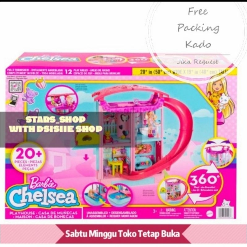 Jual Barbie Chelsea Playhouse set Original / Mainan Rumah Barbie ...