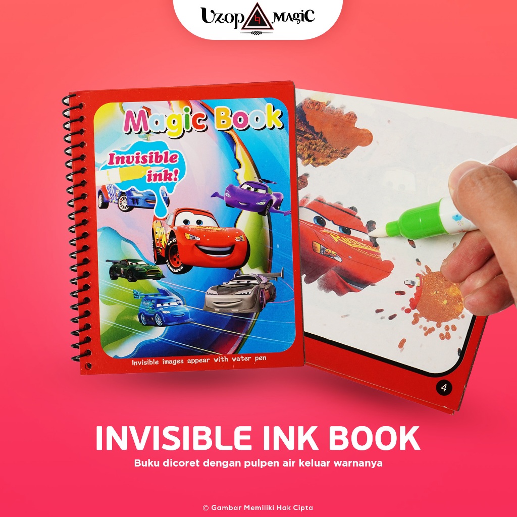 Jual Invisible Ink Coloring Book - Buku sulap keluar gambar ketika ...