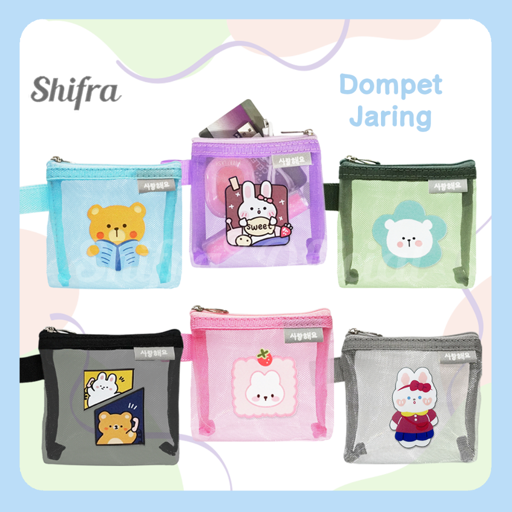 Jual Shifra Dompet Mini Dompet Kecil Pouch Mini Jaring Wanita Colorful ...