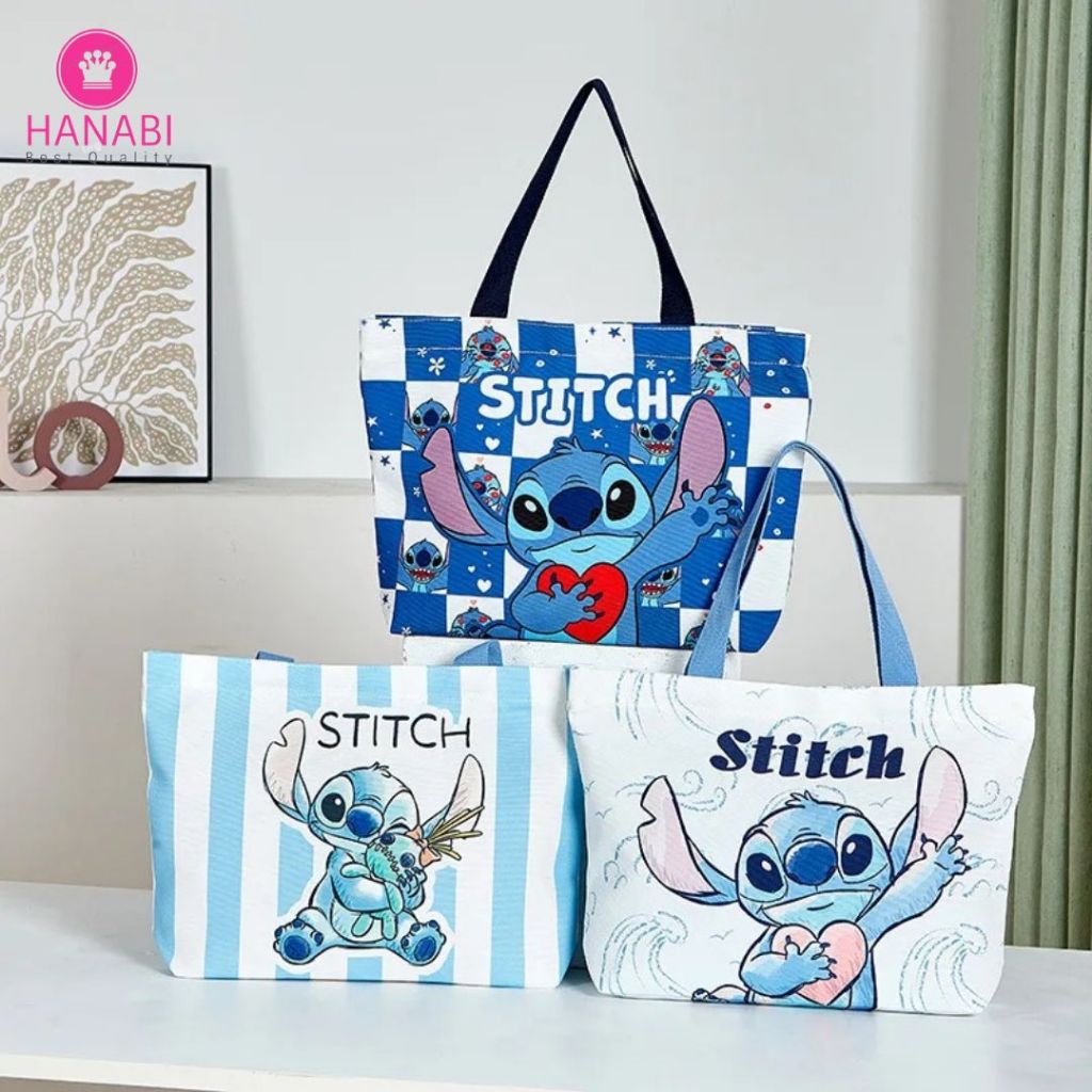 Jual HANABI-tas totebag STITCH tas wanita tas jalanjalan tas lilo ...