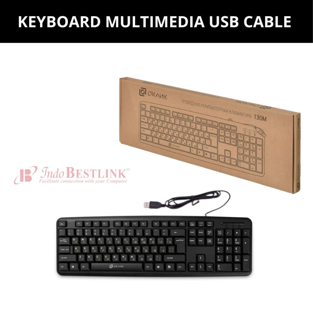 Jual Keyboard with Standard USB Cable - Keyboard Kabel USB | Shopee ...