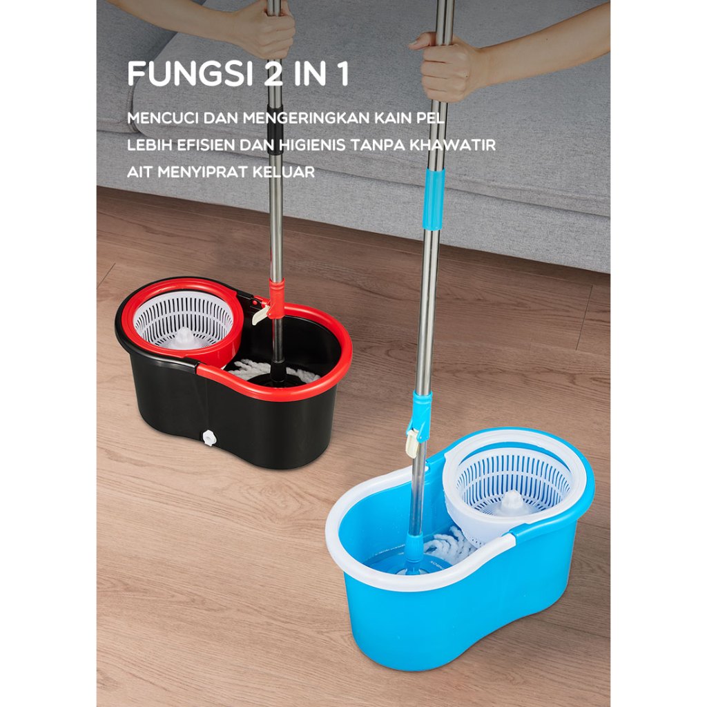 Jual BONBOX SPIN MOP LANTAI KAIN MICRO FIBER EMBER PUTAR BCT 815 ...