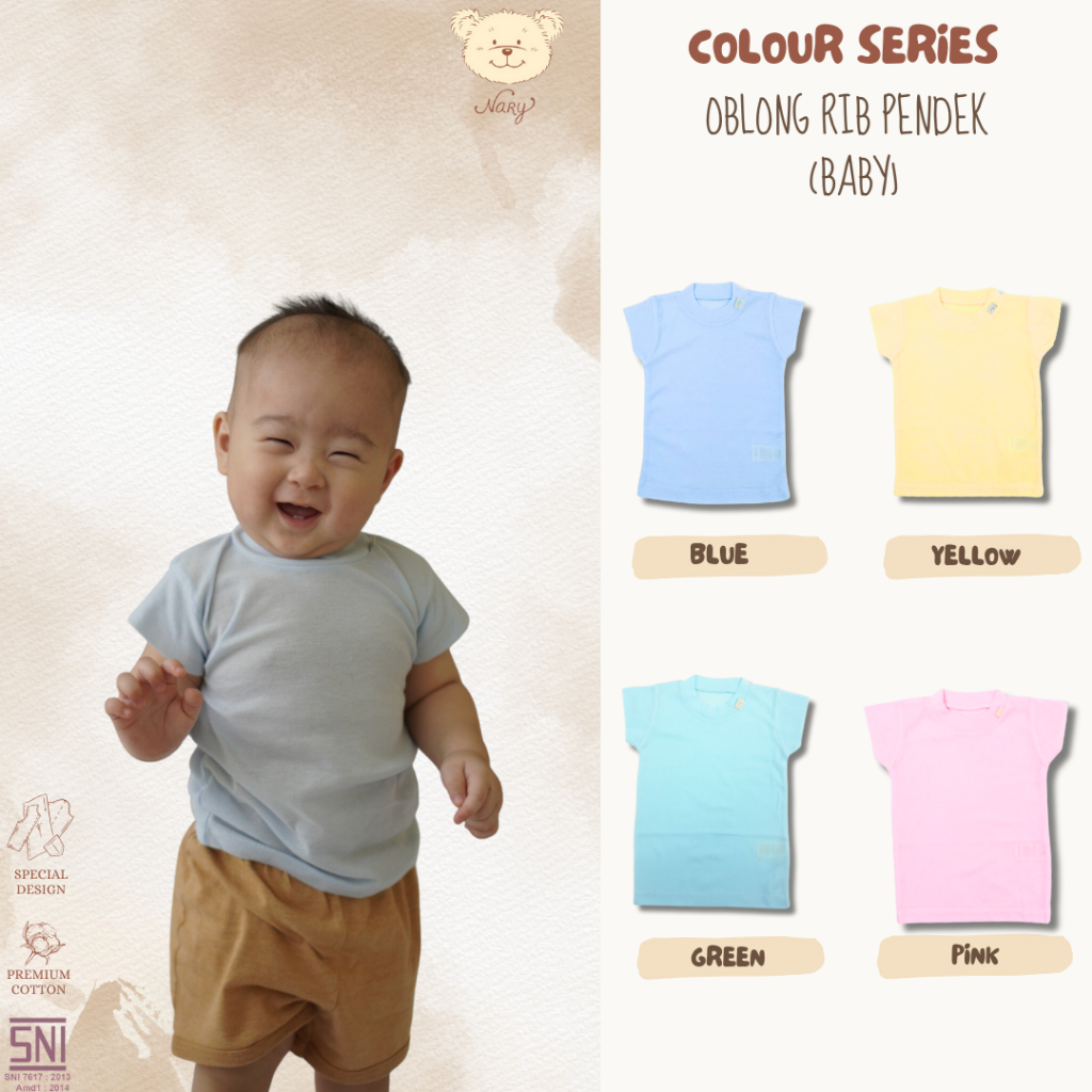 Jual NARY Colour Series - Baju Bayi - Oblong Bayi - Oblong Rib Pendek 0 ...