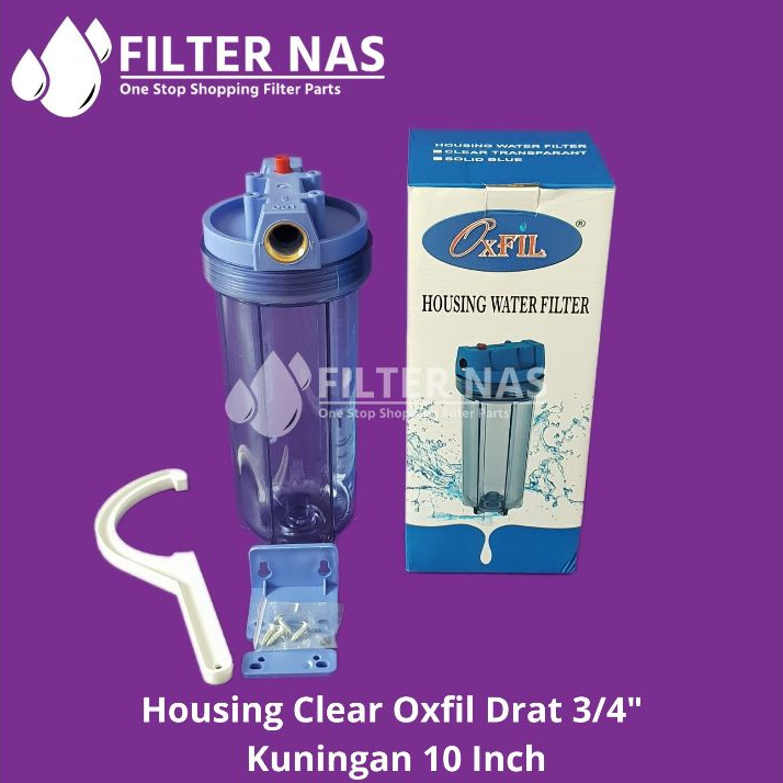 Jual Housing Filter Clear 10' 3/4 box Kuningan oxfil | Shopee Indonesia