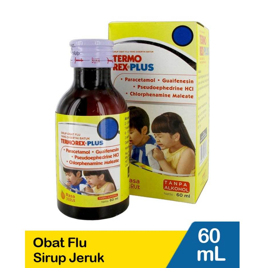 Jual [BABY COSMETICS] Termorex Plus 60ML 30ML Rasa Jeruk // Obat Flu ...