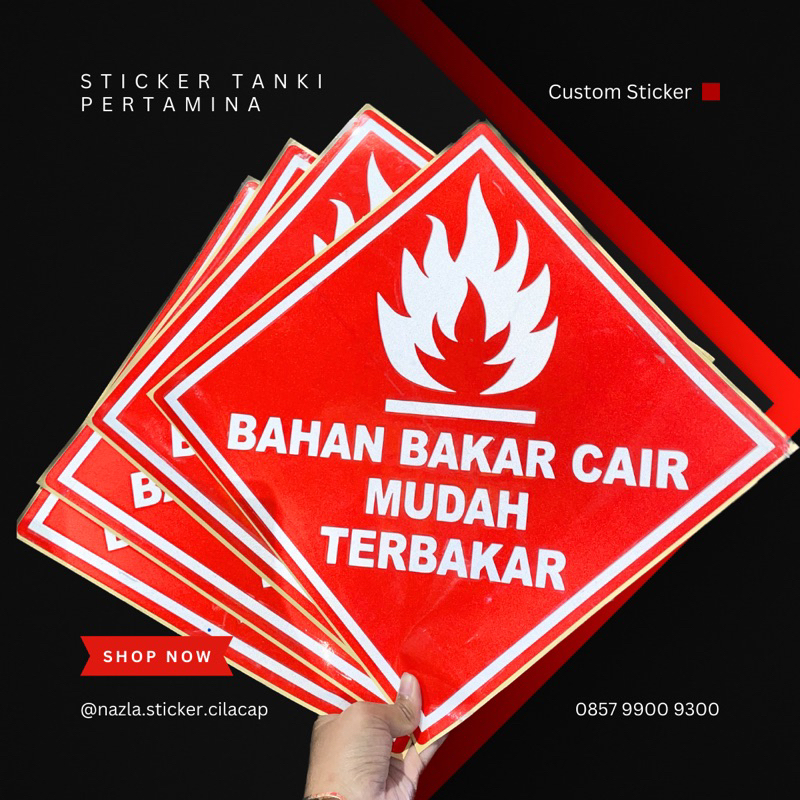 Jual STICKER TANKI PERTAMINA “PERINGATAN” BAHAN NYALA KENA SOROT LAMPU ...